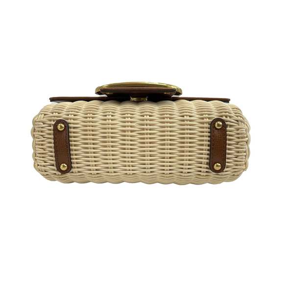 Valentino | Bags | Valentino Garavani Garavani New Stud Sign Wicker Shoulder Bag W Removable Str ...